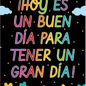 Quarterhouse Spanish Motivational illustrated Poster Set, Spanish ESL ...