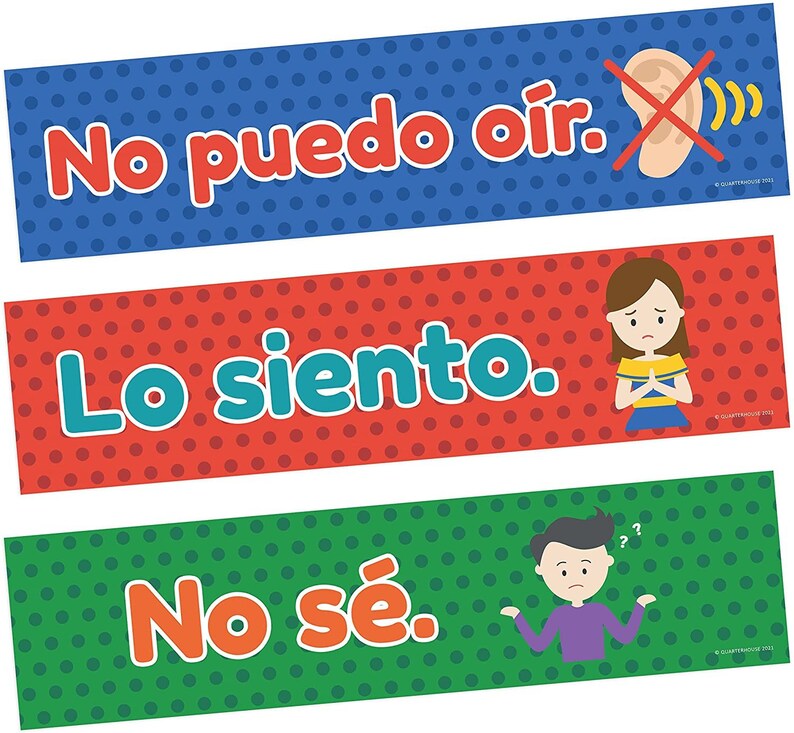 Quarterhouse Spanish Classroom Phrases and Commands Label Set - Etsy