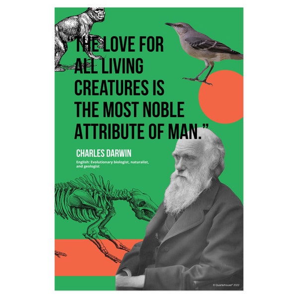 Charles Darwin Poster - Etsy