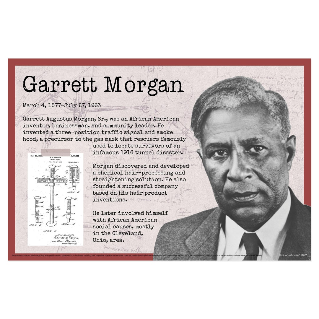 Quarterhouse Black Inventors - Garrett Morgan Biographical Poster, STEM ...