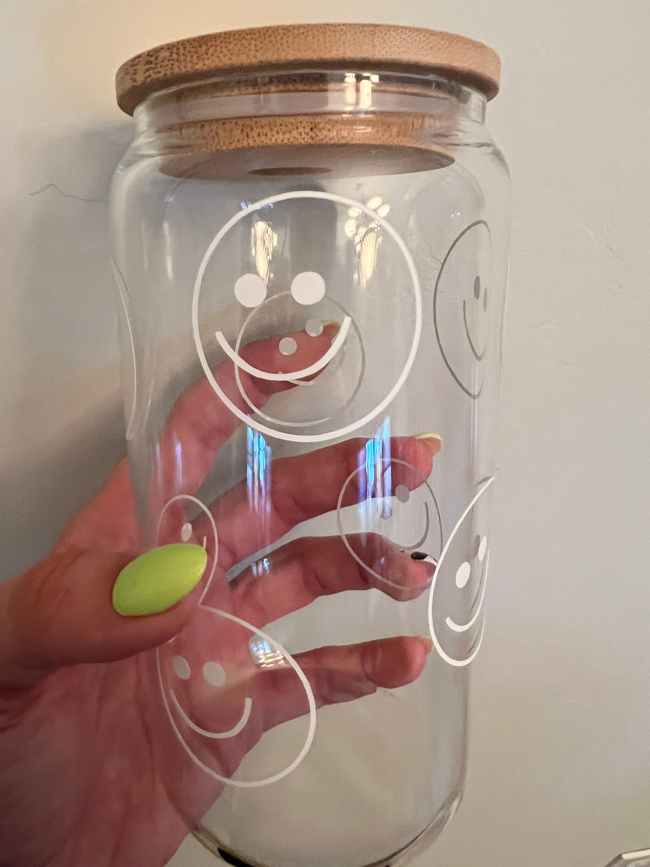 Smiley Face, Happy Face Glass - Etsy