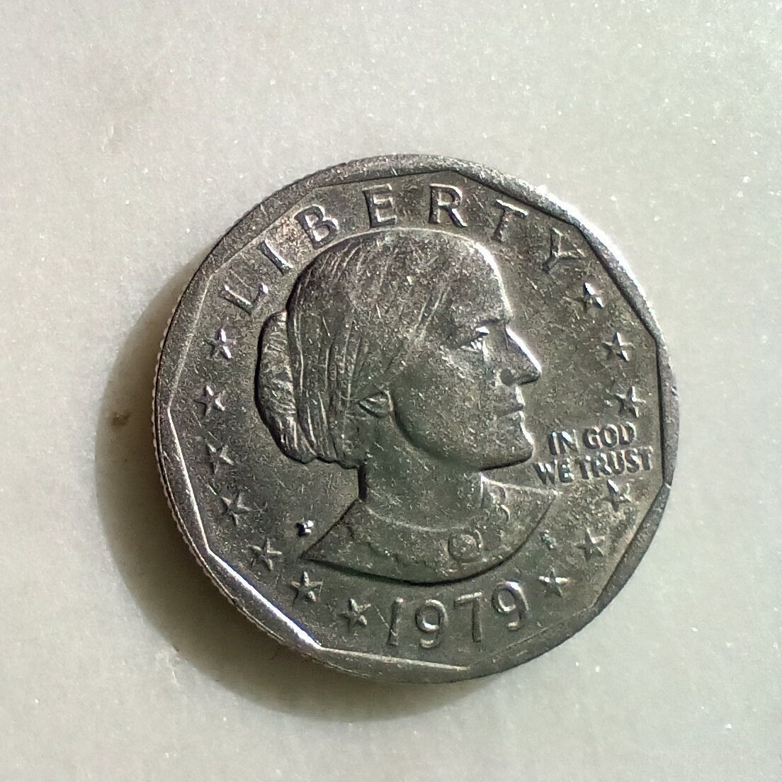1979 P Susan B Anthony Silver Dollar Coin - Rare Wide Thick Rim - First ...