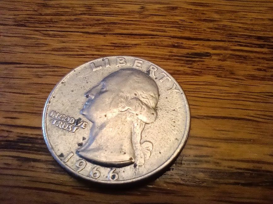 1966 Rare No Mint Mark Multi Error Quarter U.S Coin Vintage Collectible ...