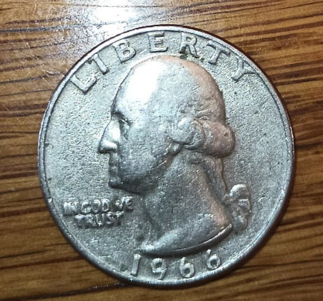 1966 Rare No Mint Mark Multi Error Quarter U.S Coin Vintage Collectible ...