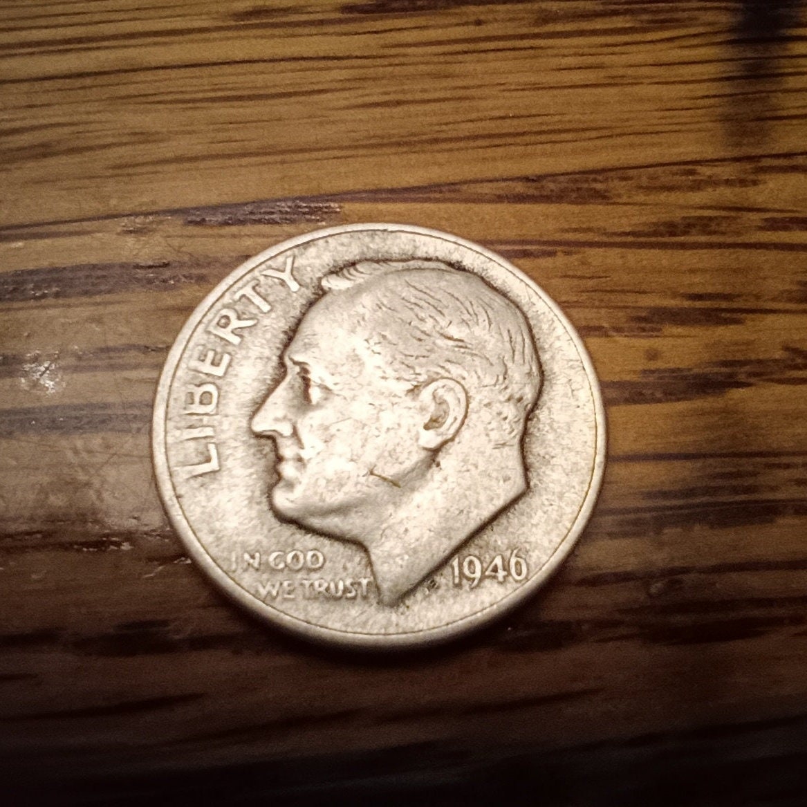 1946 D - off Center Stamp Error-roosevelt Dime U.S Coin Vintage - First ...