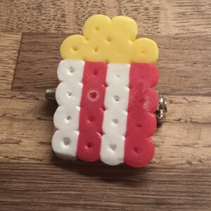 Mini Movie Popcorn Perler Bead Pin Decorative Brooch Crafted Homemade ...