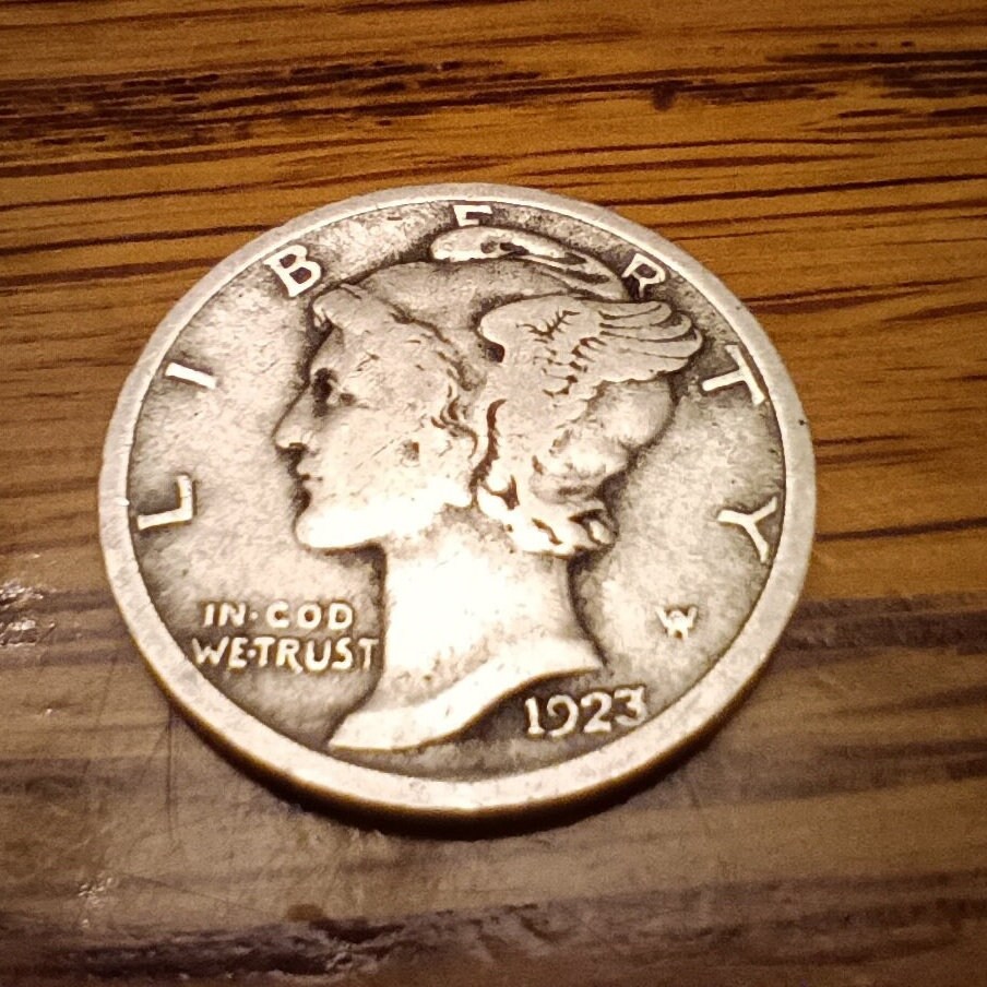 1923 - Unmarked Mercury Dime - U.S Coin Vintage Collectible Silver ...