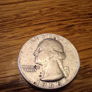 1966 Rare No Mint Mark Multi Error Quarter U.S Coin Vintage Collectible ...