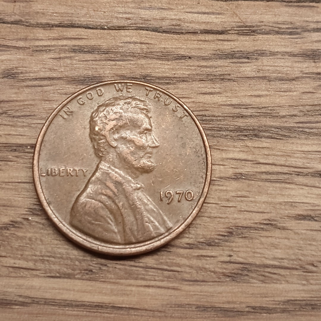 1970 Rare No Mint Mark Double Stamp Multi Error Lincoln Penny U.S Coin ...