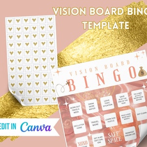 Printable Bingo Game Card Vision Board Girls Night Self Love Self Care ...