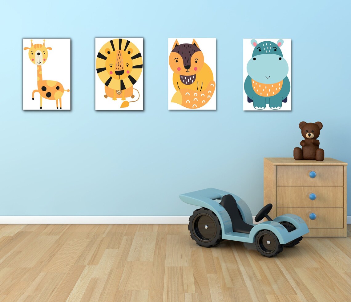 Forest Animals Printable Wild Animals Prints Nursery Decor Kids ...