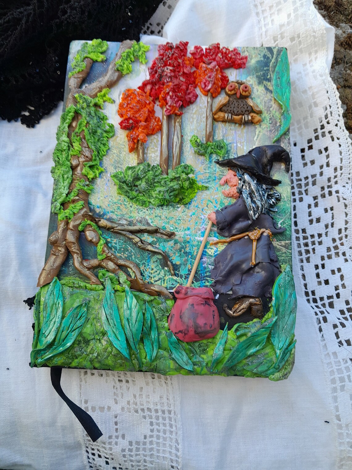 Large Note Book Relief Decoration Grimoire of Witchcraft - Etsy