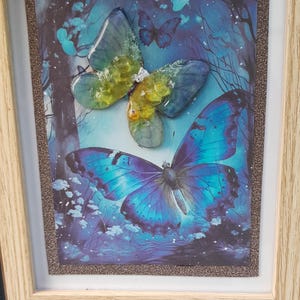 Blue Butterflies, Relief Painting, Relief Ornament, Unique Piece ...