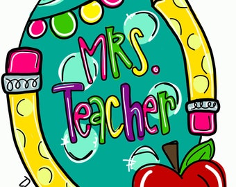 Teacher Door Hanger Template | Etsy