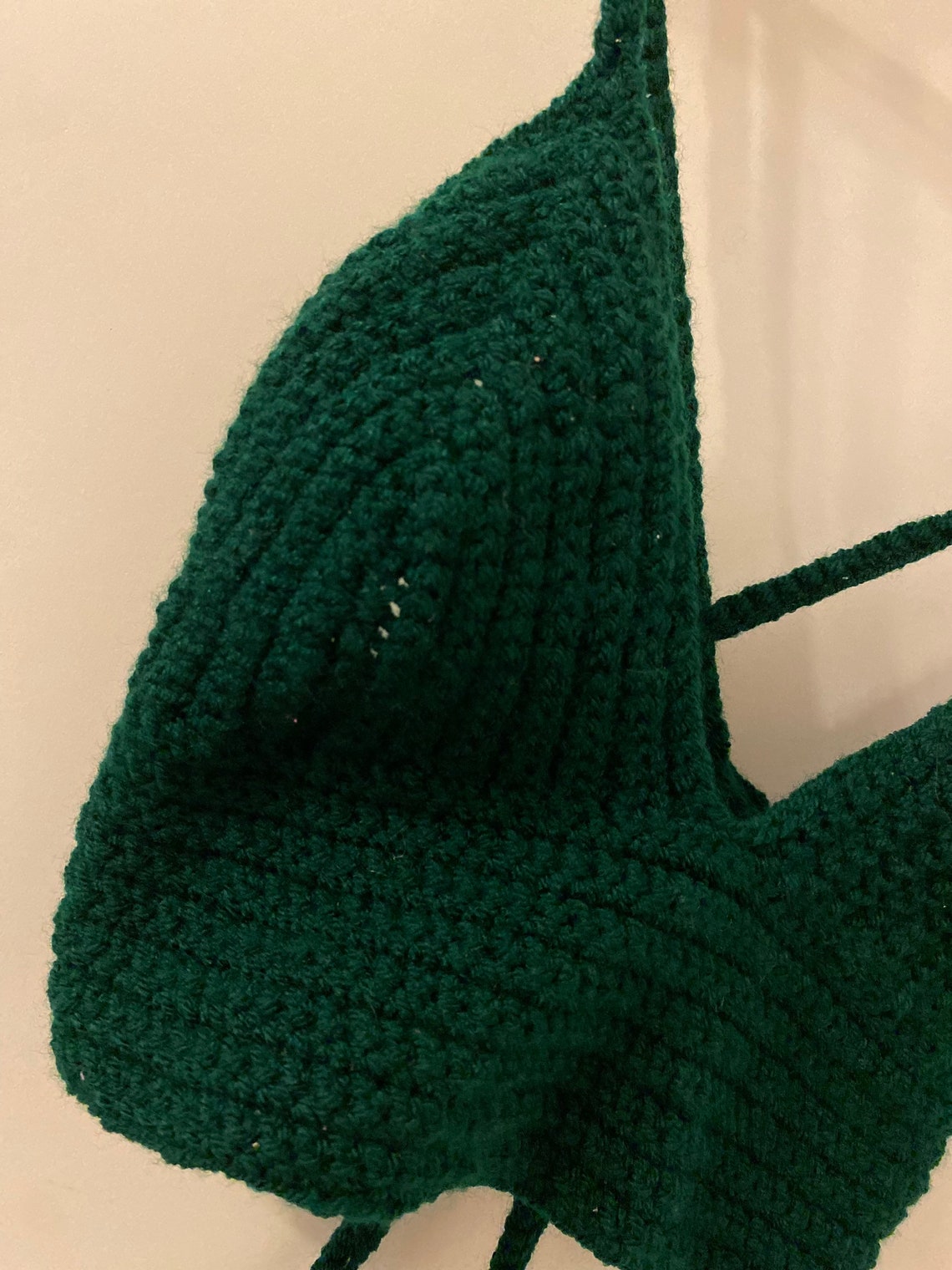 Custom Made Dark Green Crochet Top X Back - Etsy