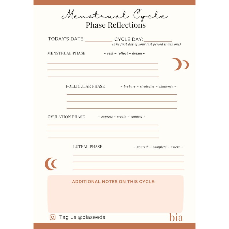 Printable Menstrual Cycle Tracker, Cycles Journal 2023: Period Planner Calendar / TTC Charting ...