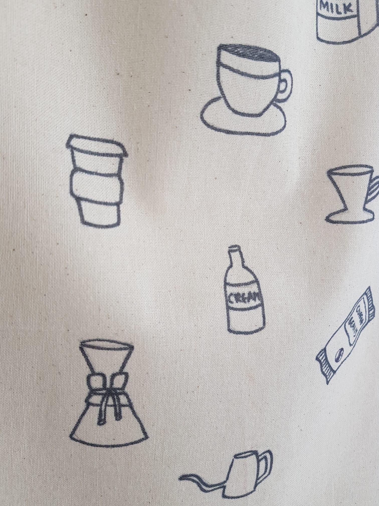 The Coffee Tote Bag – Minimalist, Coffee Themed, Hand Drawn, Canvas Bag ...