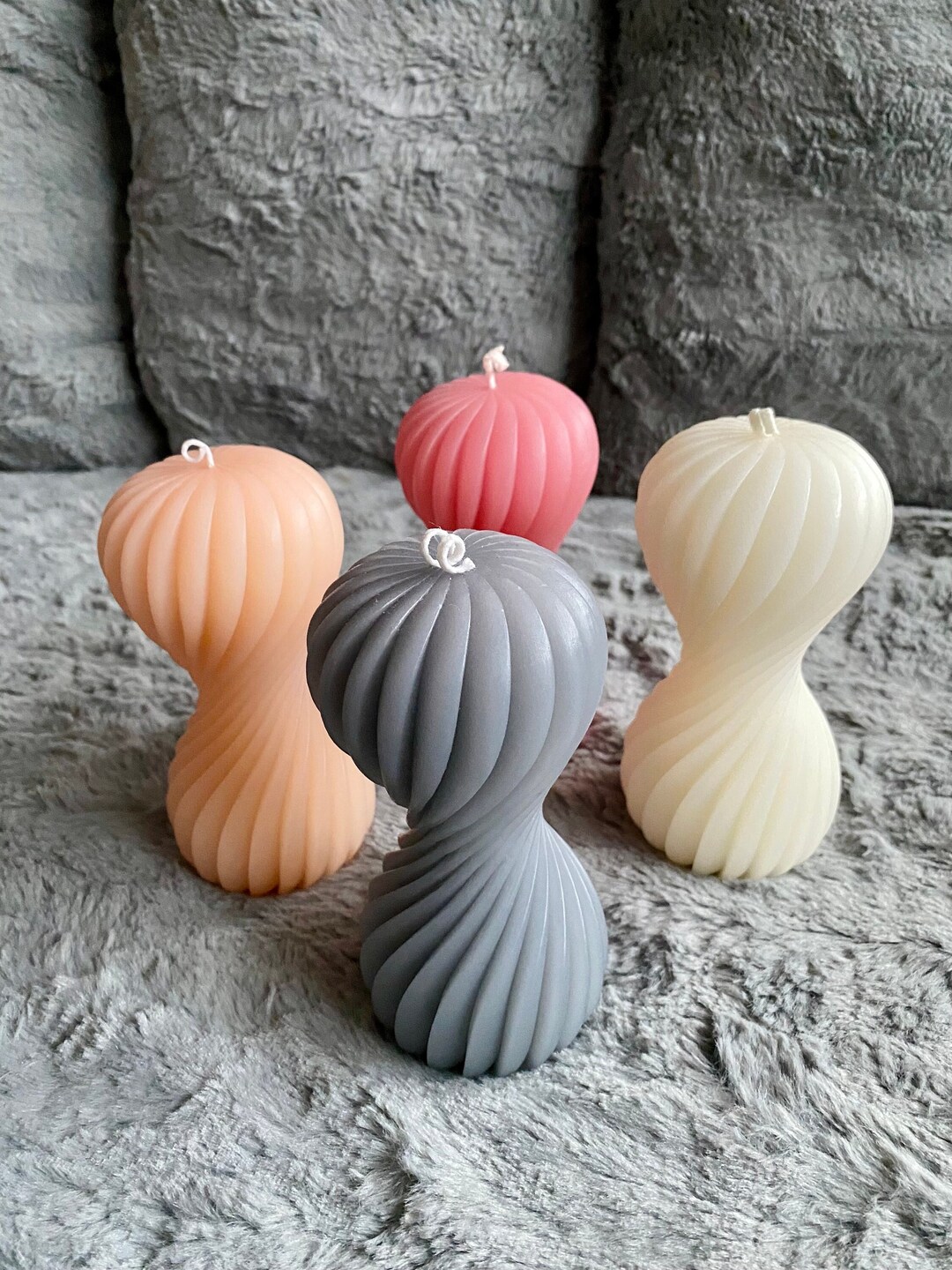 Spiral Candle Wave Candle Twisted Pillar Candle Helix - Etsy