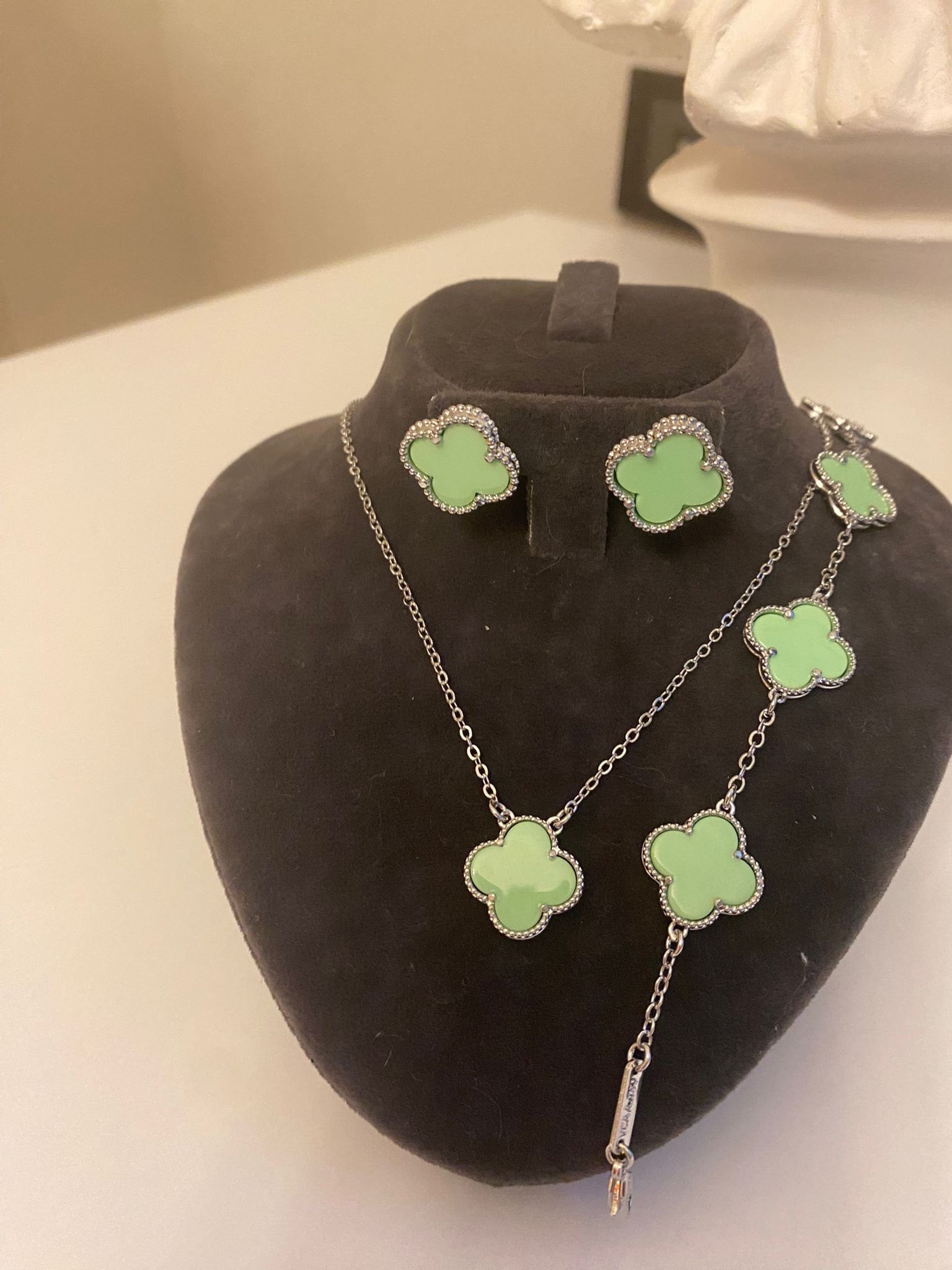 Four Leaf Clover Necklace Set/18k Gold Plated Clover Leaf - Etsy
