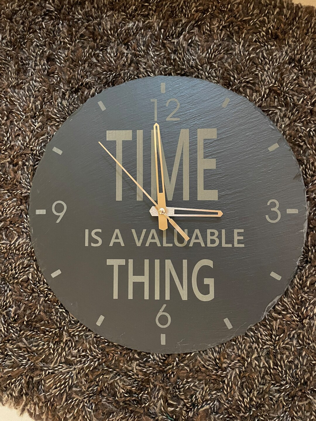 Personalized Slate Clock Slate Clock Anniversary ,time Special Gift - Etsy