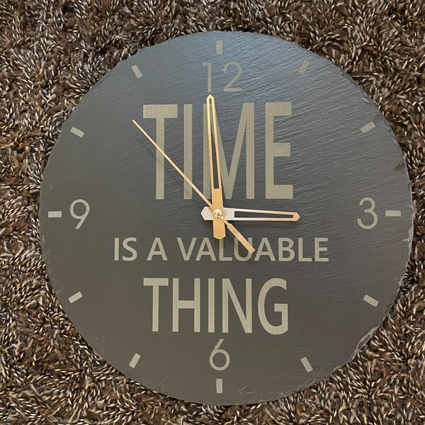 Slate Wall Clock - Etsy