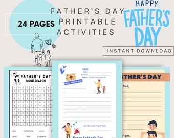 Fathers Day, Activity Pack, Fathers Day Activities, Fathers Day Games ...