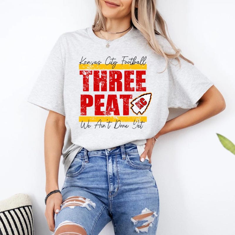 Three Peat Chiefs Shirt - Etsy