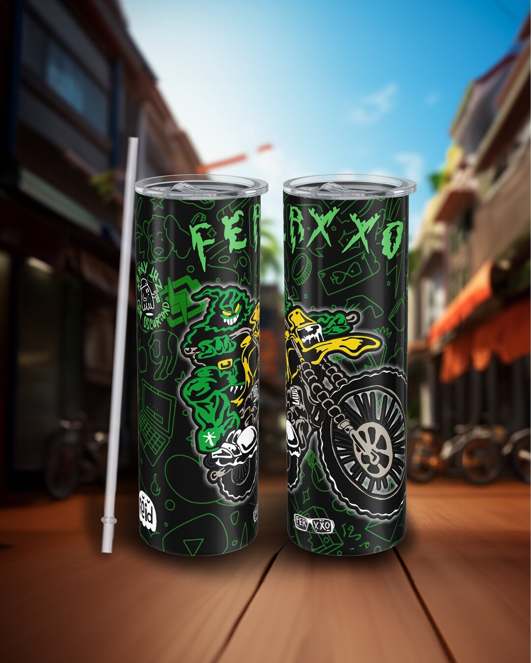 Feid Tumbler 20oz Matte , Ferxxo Vaso Mate, Feid Mor No Le Temas a La ...