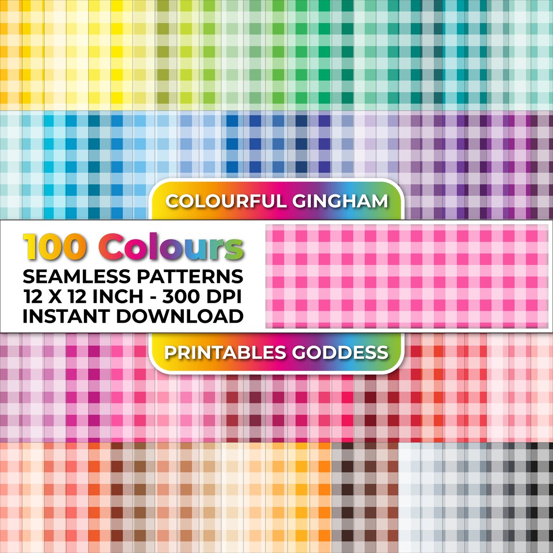 Gingam Patterns Seamless Repeat Patterns Gingham Digital Patterns ...