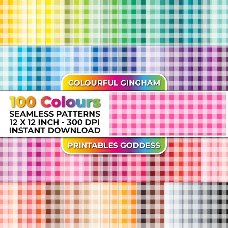 Gingam Patterns Seamless Repeat Patterns Gingham Digital Patterns ...