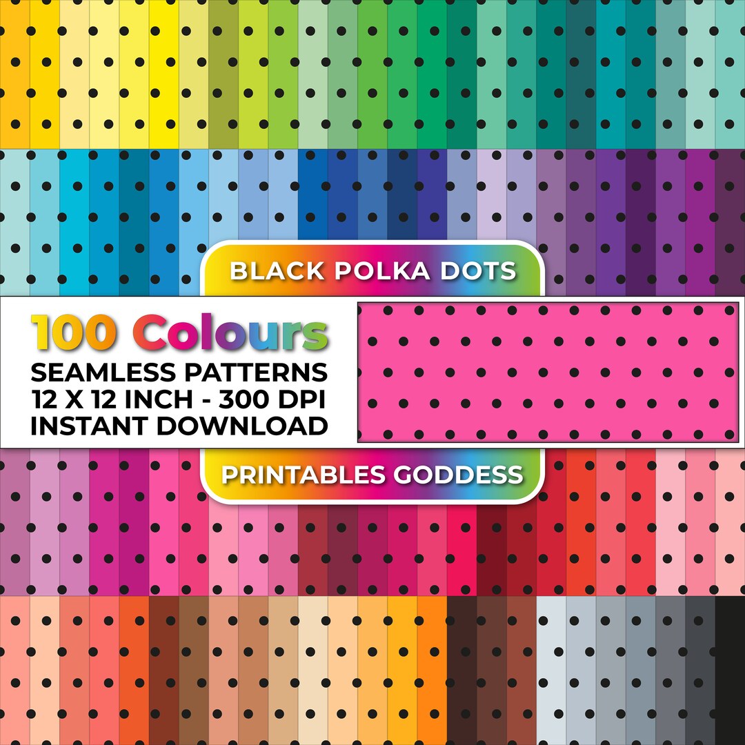Polka Dots All Colours Rainbow Seamless Repeat Pattern Polka Dots ...