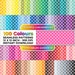 100 Colourful Checkerboard Seamless Patterns, Repeat Patterns, Digital ...