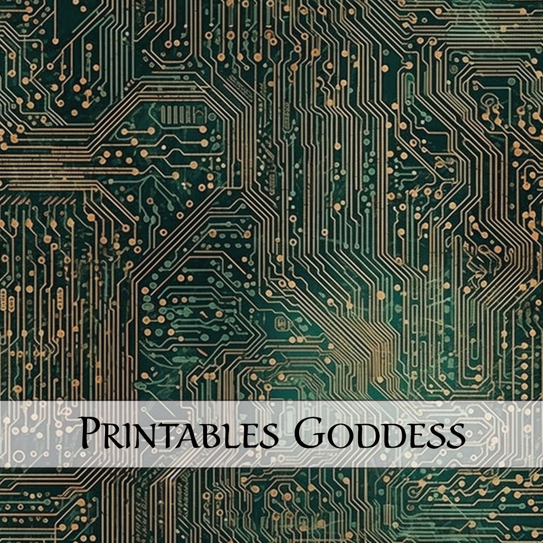 Circuit Board Seamless Pattern Repeat Pattern Commercial Use Digital ...