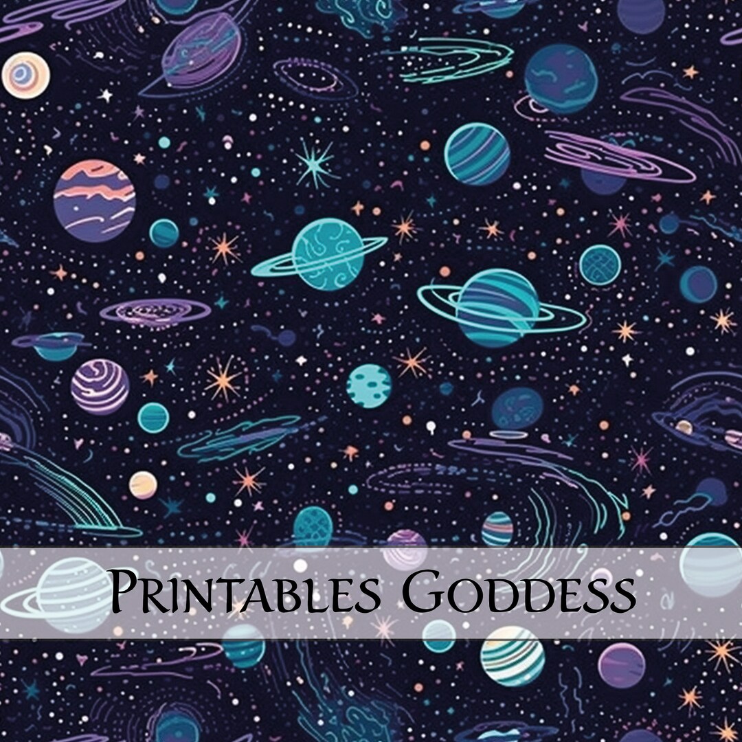 Universe Seamless Pattern Repeat Pattern Commercial Use Digital Pattern ...