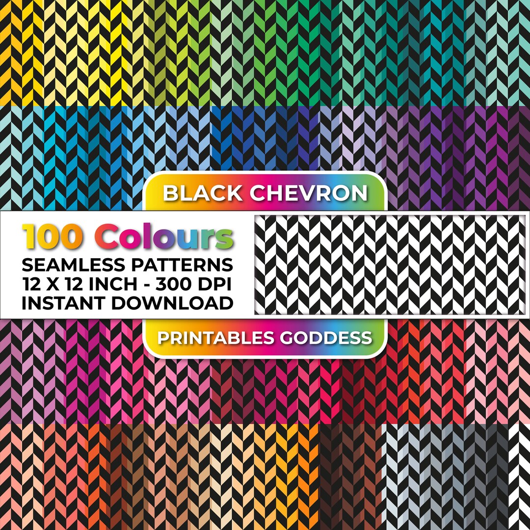 Chevron Papers 100 Colors Seamless Repeat Pattern Digital Paper ...
