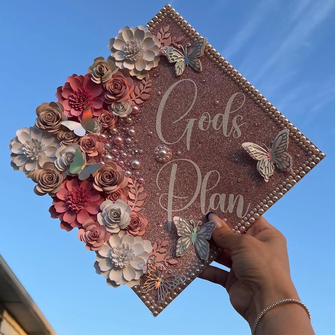 Pink Shades Graduation Cap Topper/tapa De Birrete Rosada - Etsy