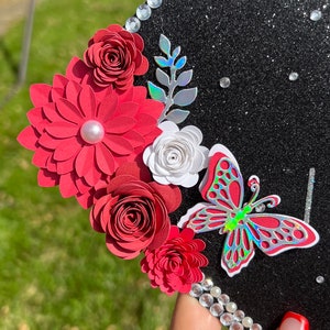 Red Personalized Graduation Cap Topper/tapa Roja De Birrete ...