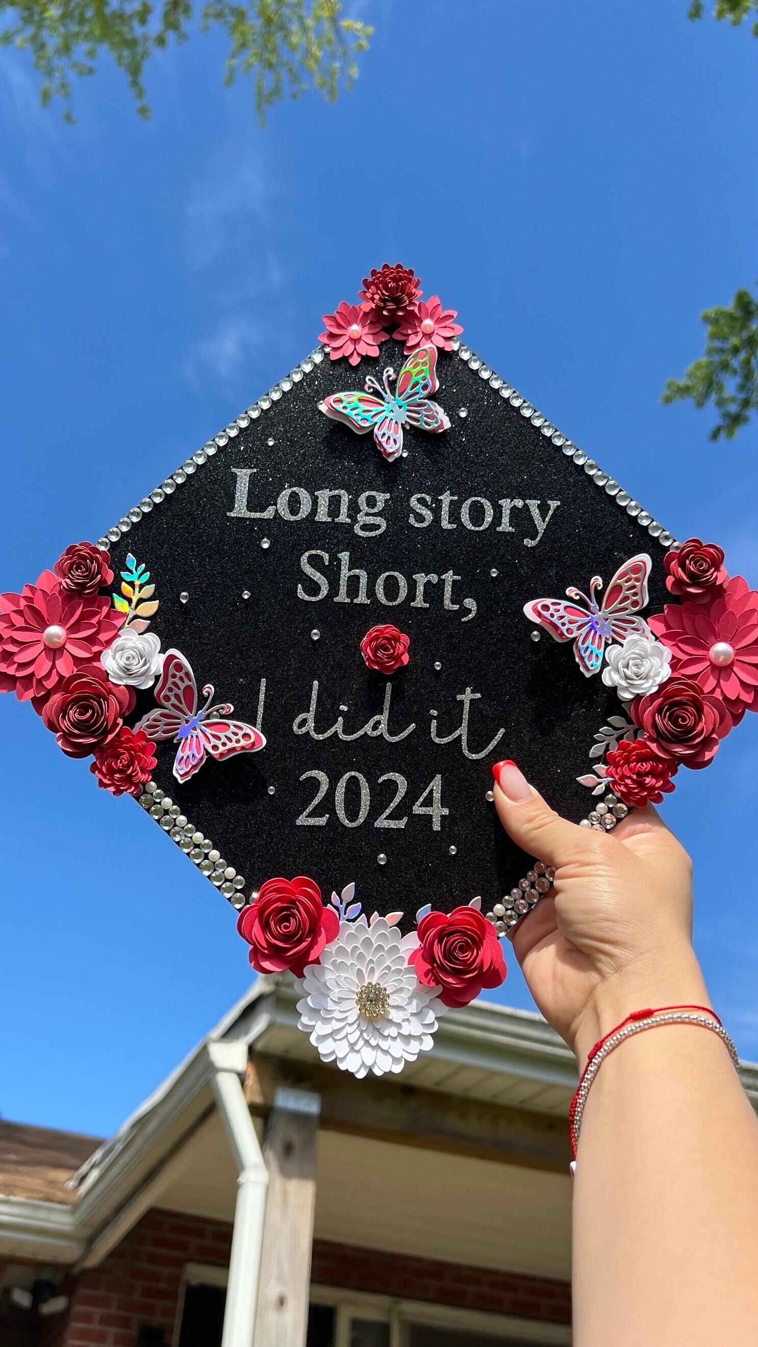Red Personalized Graduation Cap Topper/tapa Roja De Birrete ...