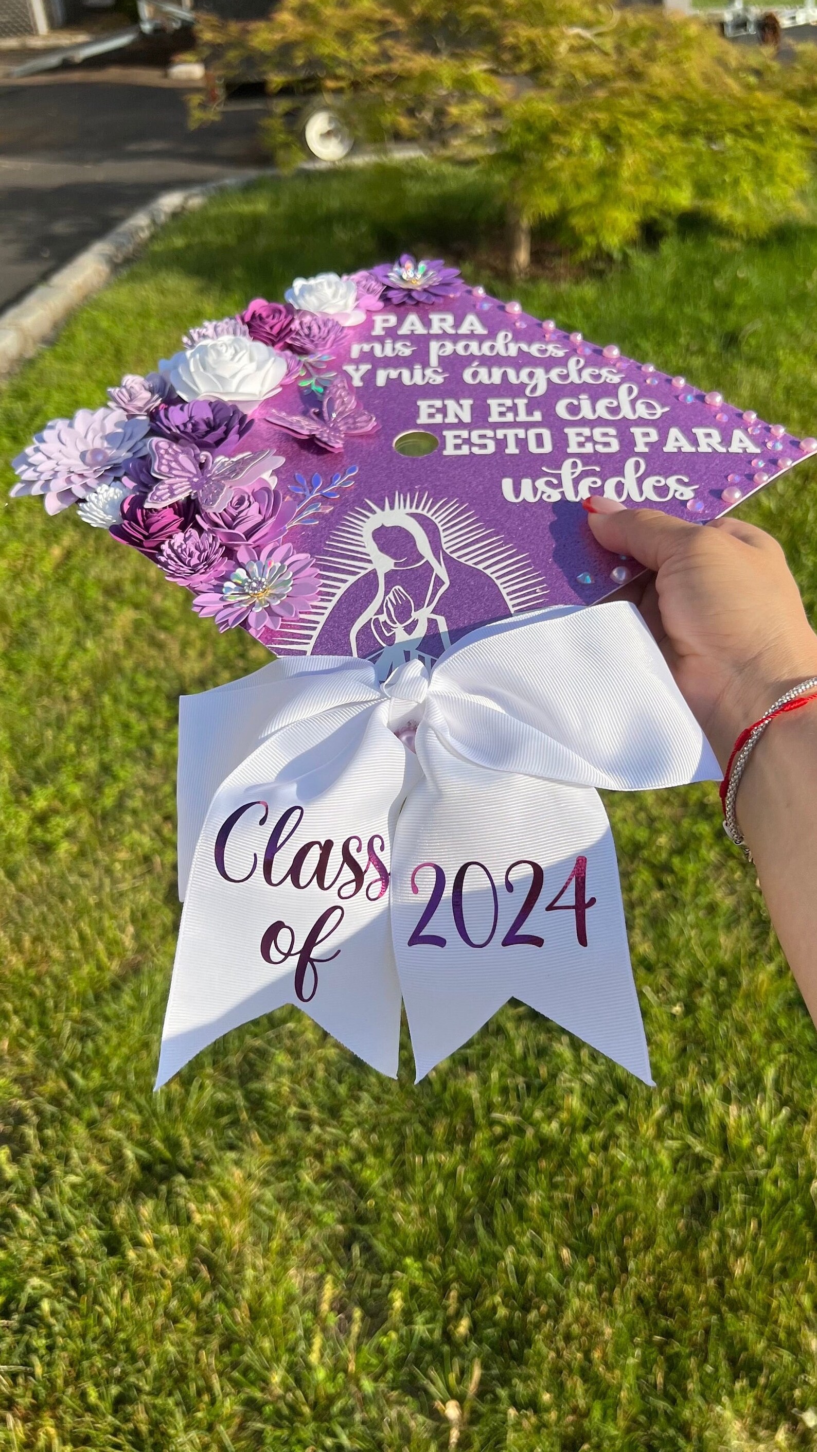 Purple Personalized Graduation Cap Topper/tapa Morada De Birrete ...
