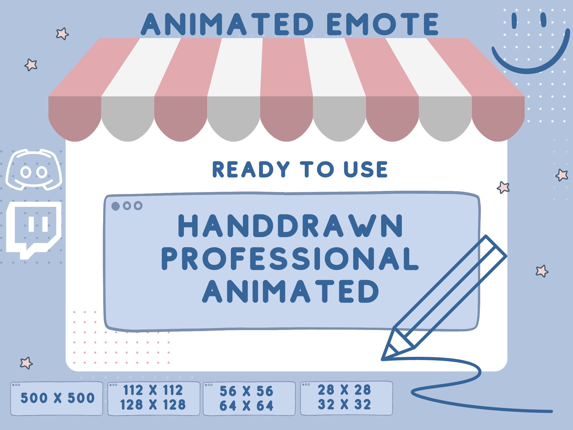 Emote Animated Twitch Animated Emotes Discord Hand Drawn - Etsy Australia
