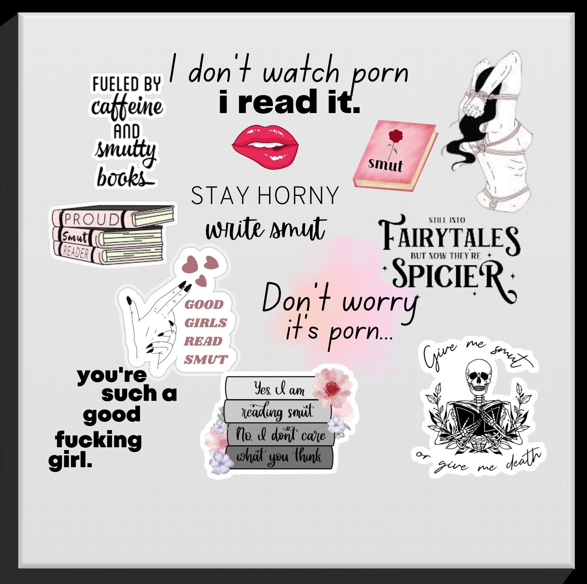 Dark Romance Smut Book Tumbler Wrap Png Digital File Etsy