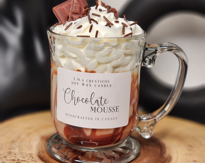 Chocolate Mousse Scented Soy Candle, Birthday Dessert Valentine Gifts ...