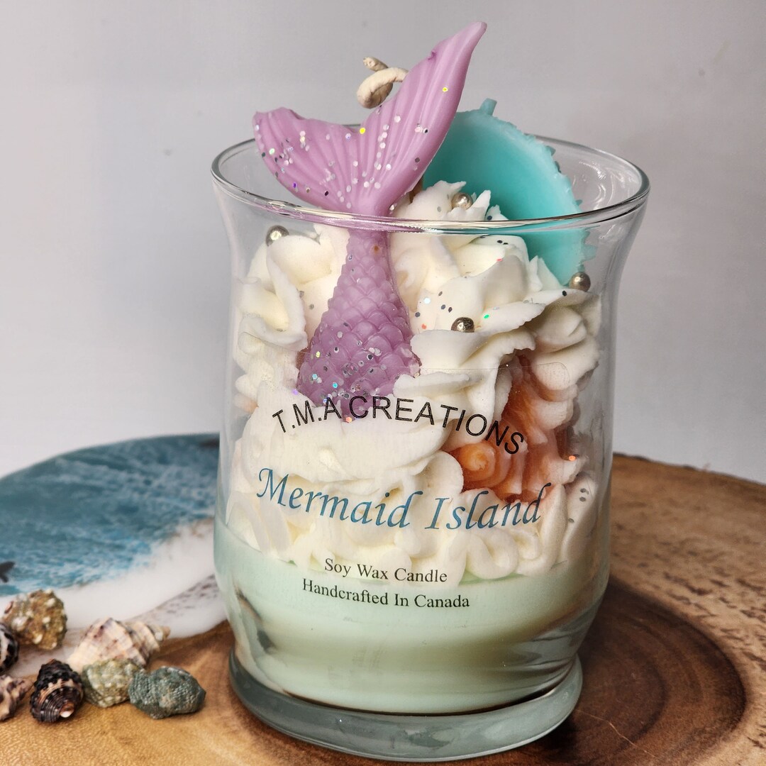 Mermaid Dessert Candle: Enchanting Sea-themed Soy Wax Candle - Etsy