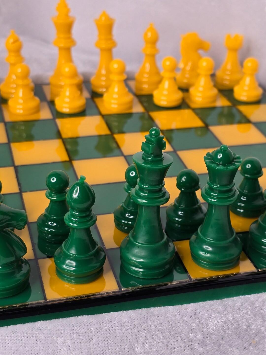 Artisan Jamaican Chessboard: Resin Chess Set, Unique Home Decor (11x11 ...