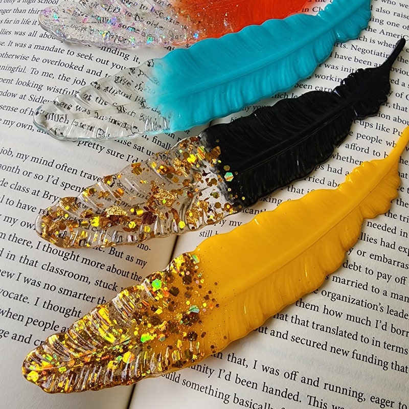 Feather Bookmarks - Etsy