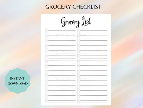 Grocery List | Etsy