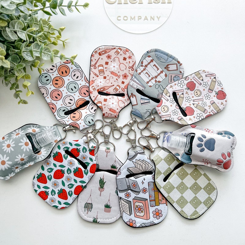 Hand Sanitize Holder Keychain - Etsy