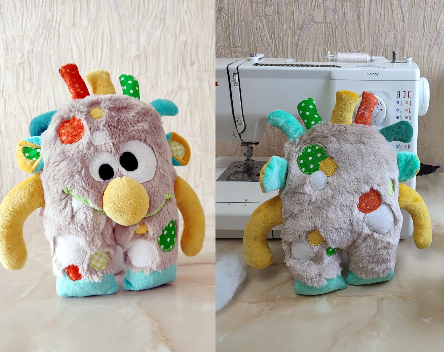 Color Monster Sewing Pattern DIY Embroidery Sewing Pattern for Monsters ...