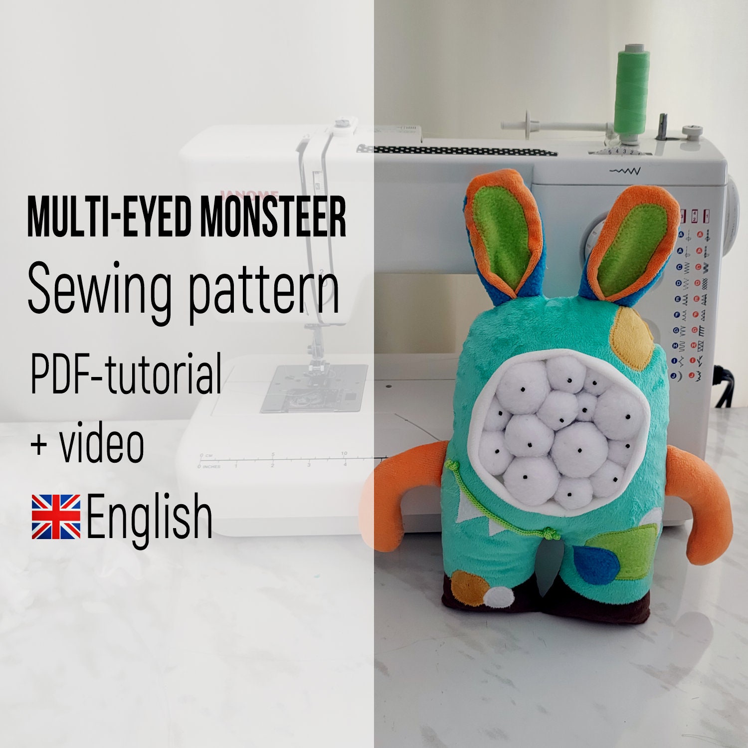 Monster Toy Pattern PDF | DIY Embroidery Sewing Pattern for Monsters ...