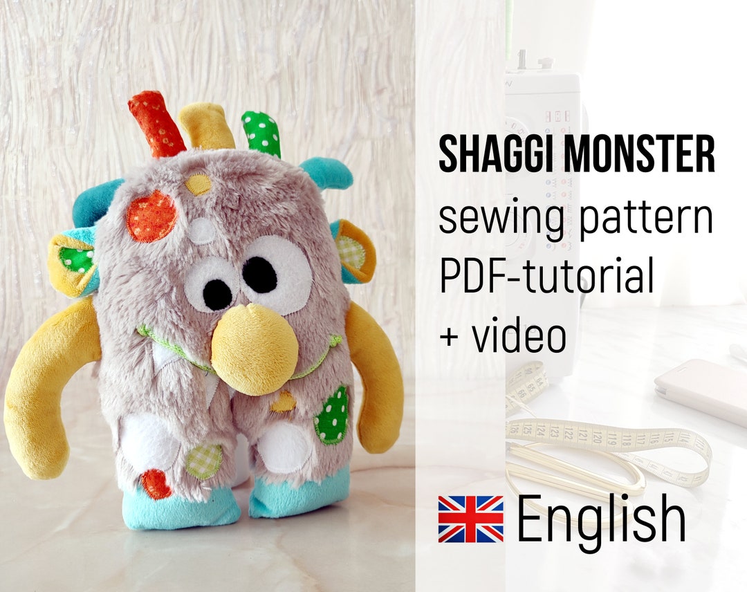 Color Monster Sewing Pattern | DIY Embroidery Sewing Pattern for ...